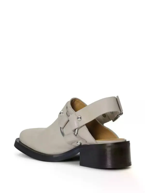 GANNI Stud-embellished Slingback Pumps