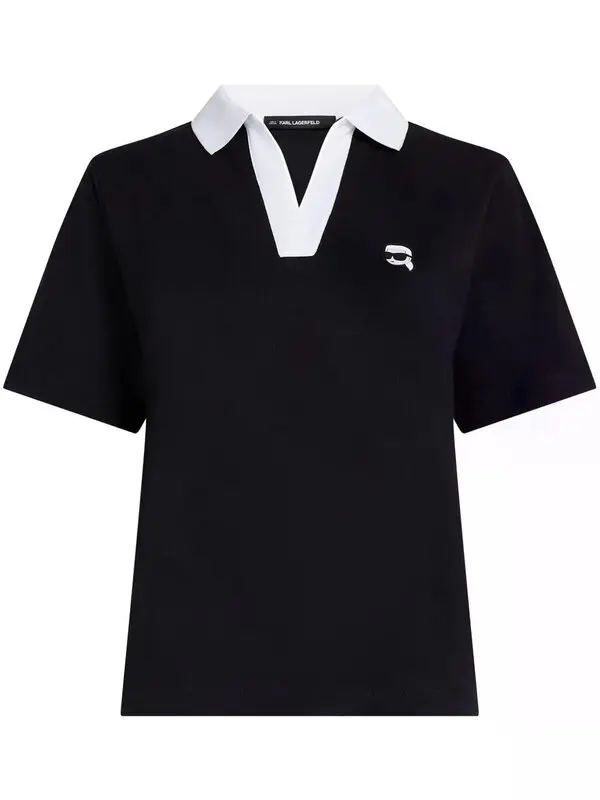 Karl Lagerfeld Logo-patch Polo Top