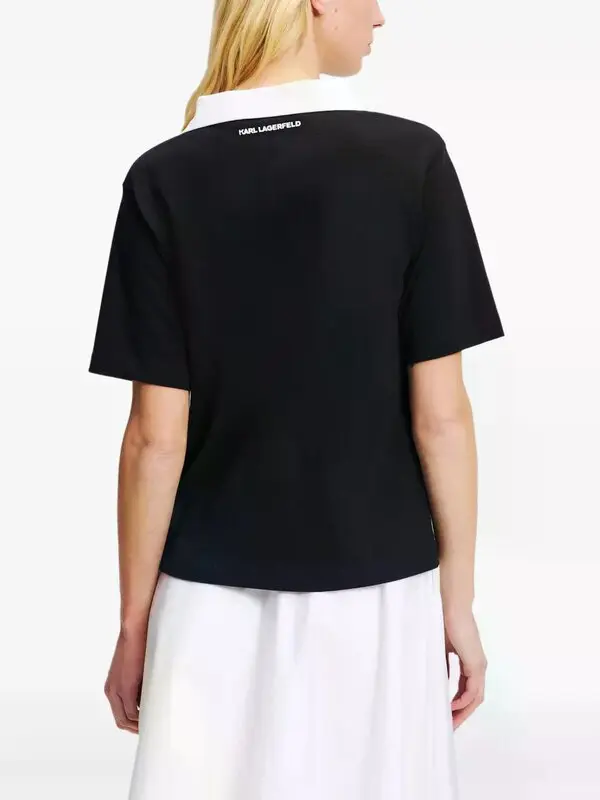 Karl Lagerfeld Logo-patch Polo Top