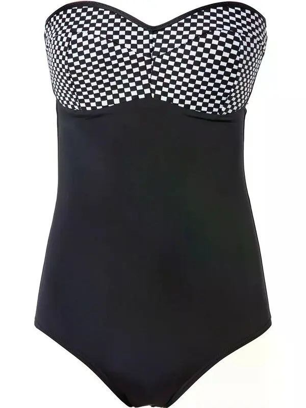 AMIR SLAMA Bandeau Swimsuit - Black