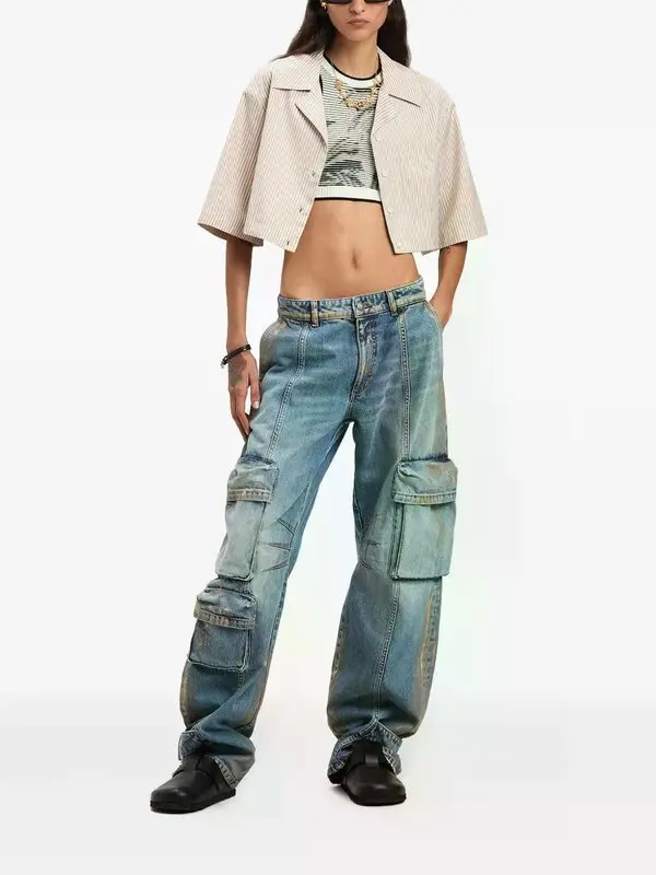 Palm Angels Logo Cropped Shirt