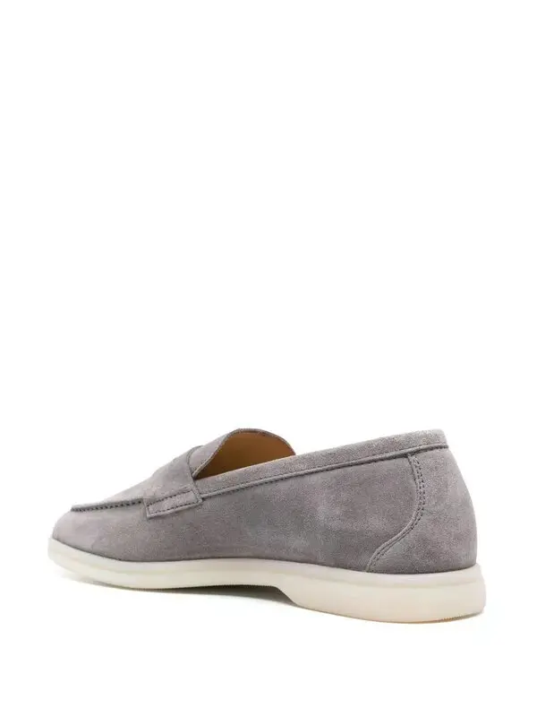 SCAROSSO Luciana Suede Loafers - Grey