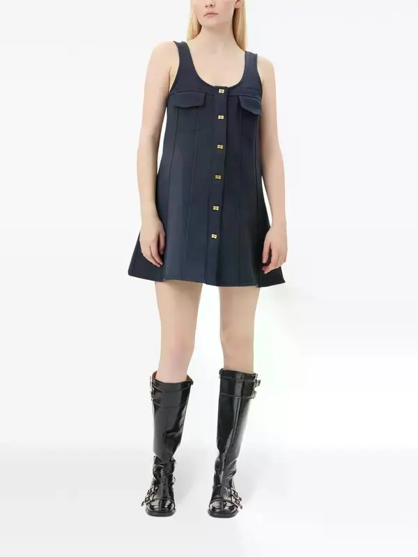 GANNI Button-fastening Mini Dress