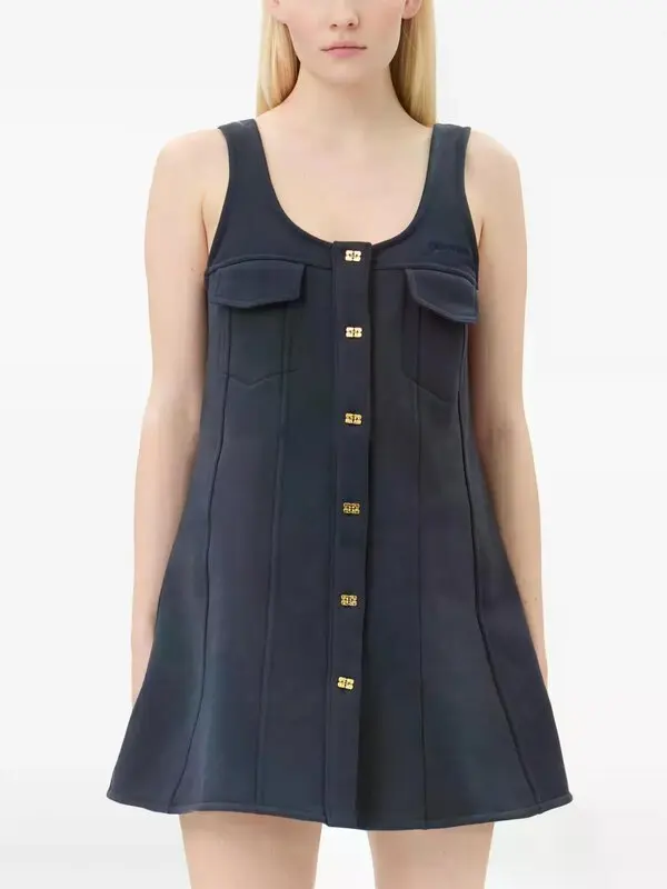 GANNI Button-fastening Mini Dress