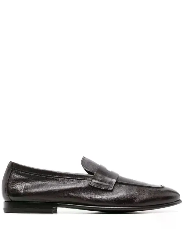 SCAROSSO Gregory Leather Loafers - Brown