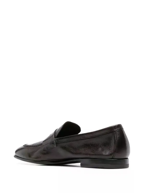 SCAROSSO Gregory Leather Loafers - Brown