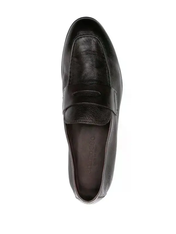SCAROSSO Gregory Leather Loafers - Brown