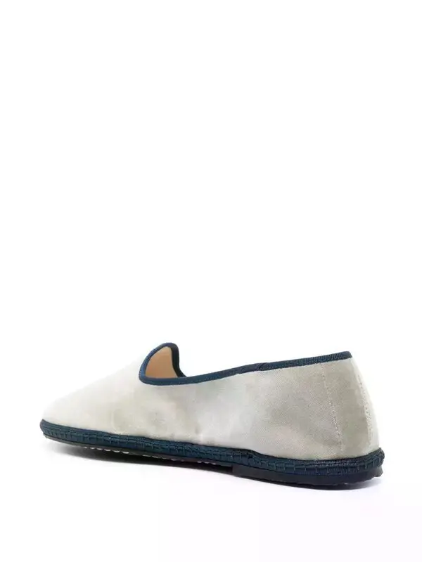 SCAROSSO William Iv Velvet Loafers - Grey
