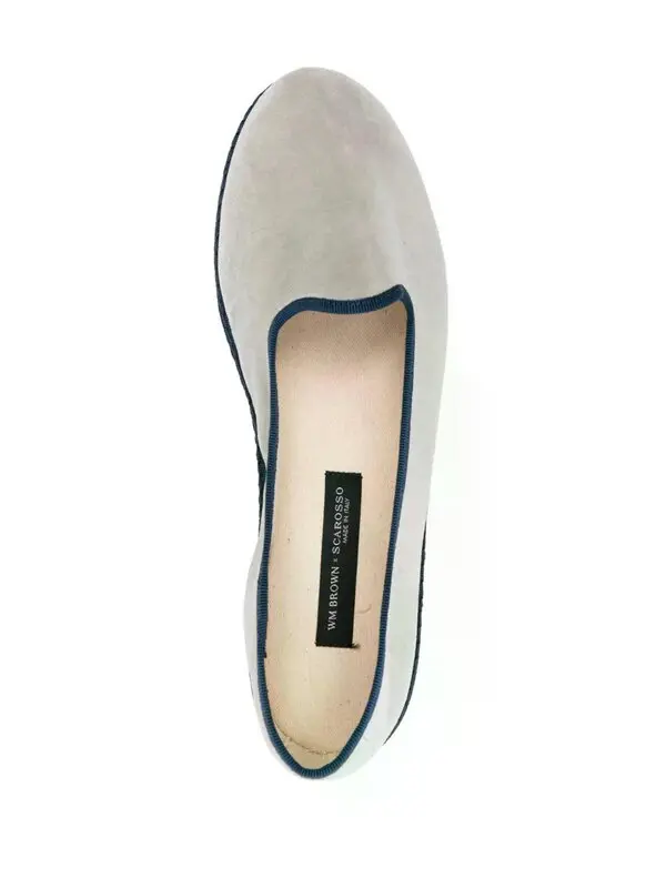SCAROSSO William Iv Velvet Loafers - Grey