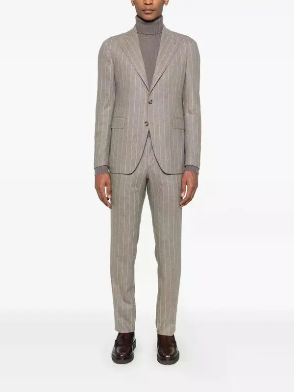 Tagliatore Pinstriped Suit - Grey