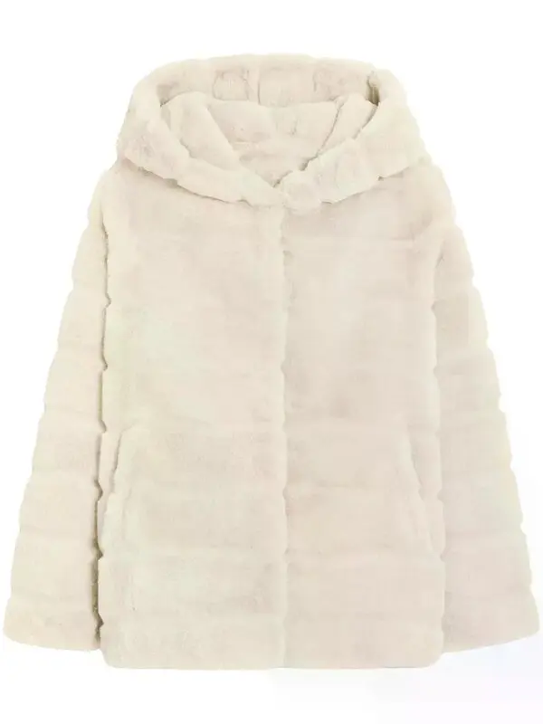 Apparis Goldy Hooded Faux-fur Coat - Neutrals