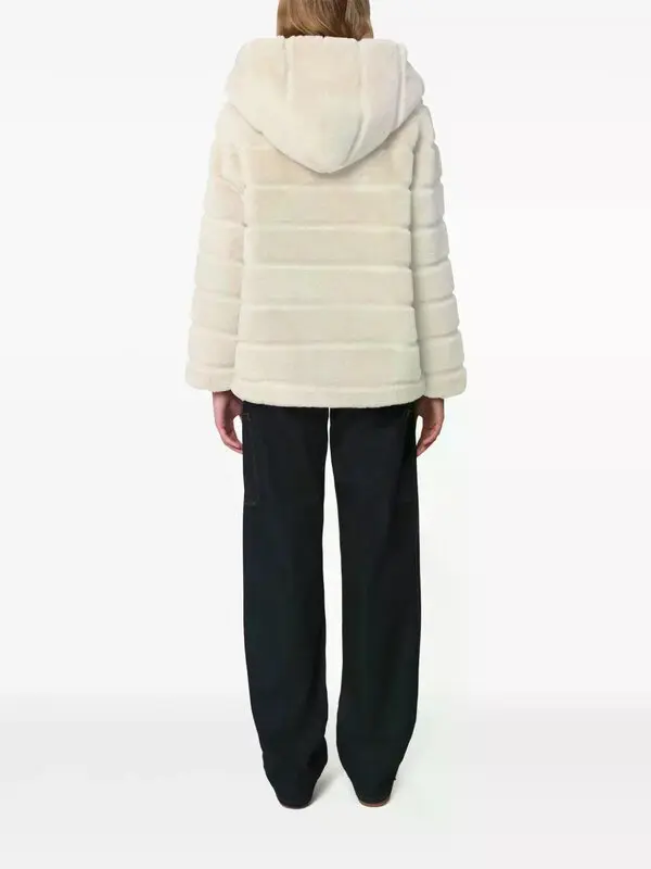 Apparis Goldy Hooded Faux-fur Coat - Neutrals