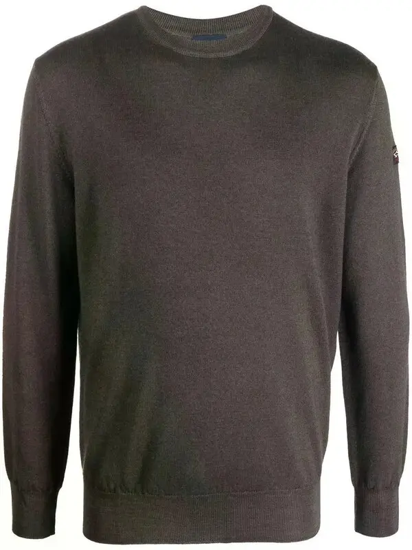 Paul & Shark Virgin Wool Crew Neck Jumper - Brown