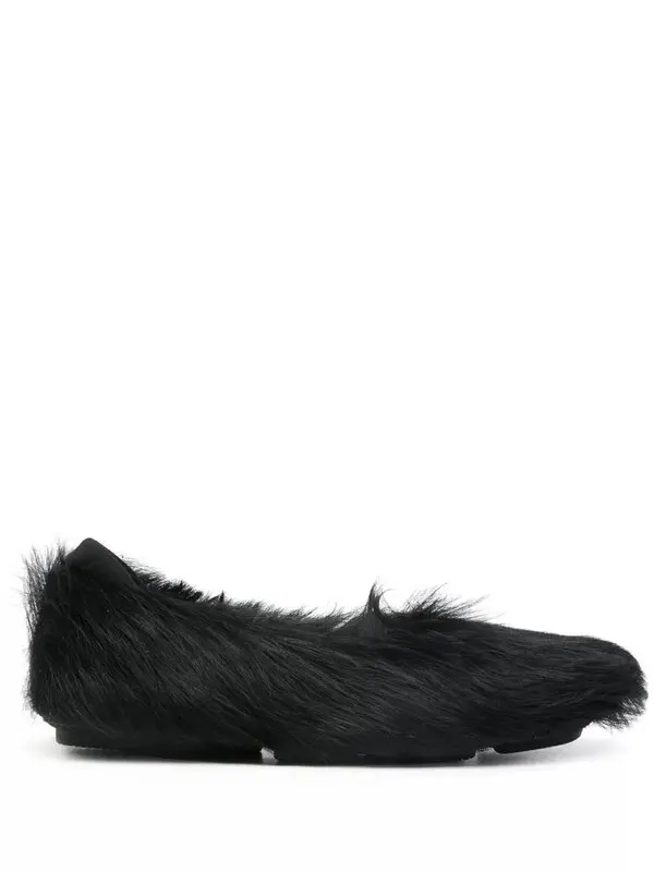 Eckhaus Latta Leather Ballerina Shoes - Black