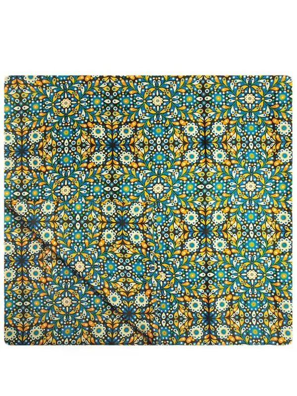 La DoubleJ Tile-print Tablecloth - Blue