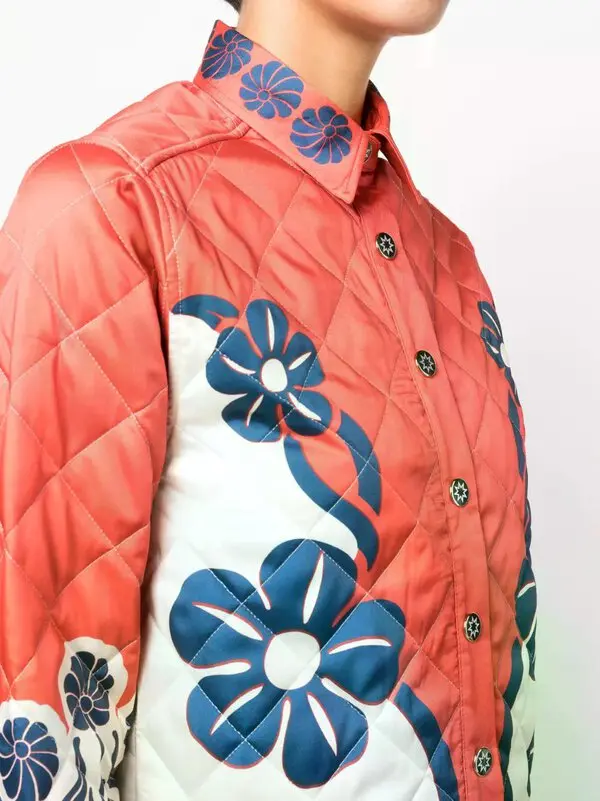 La DoubleJ Edie Floral-print Quilted Jacket