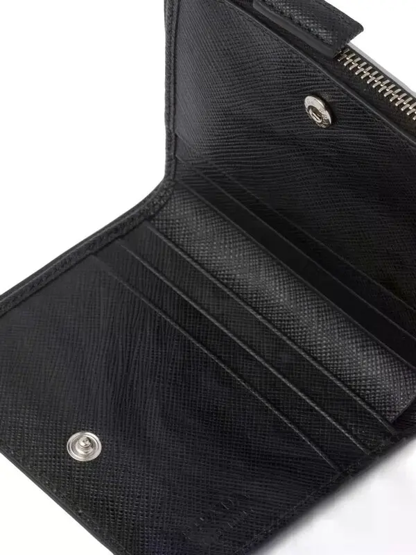 Prada Small Saffiano-leather Wallet - Black