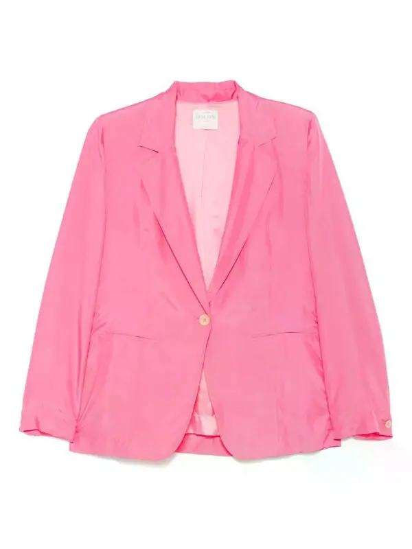 FORTE_FORTE Silk Blazer - Pink