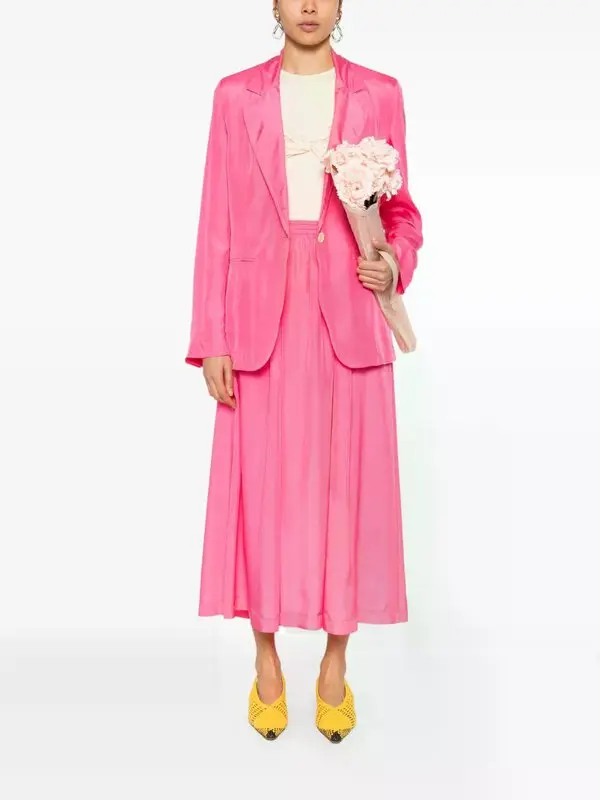 FORTE_FORTE Silk Blazer - Pink