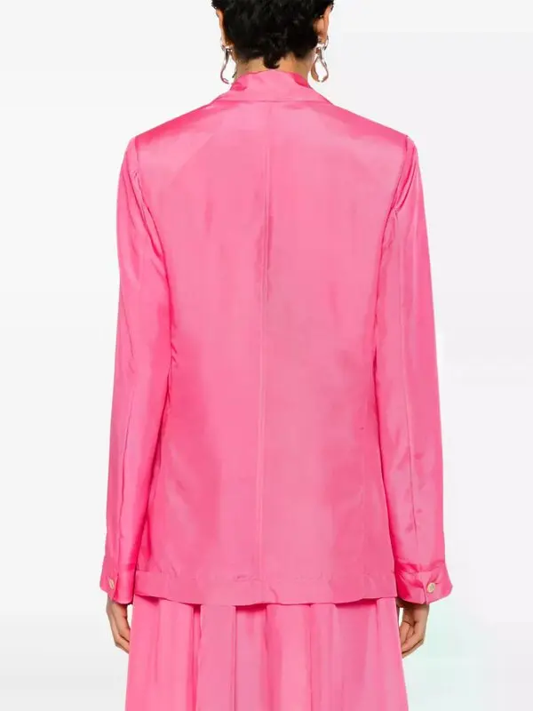 FORTE_FORTE Silk Blazer - Pink