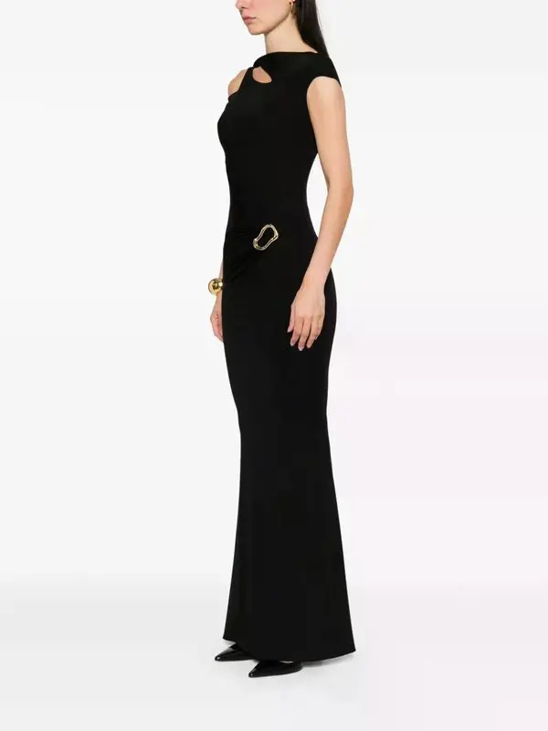 MOOS STUDIO Cut-out Detail Maxi Dress - Black