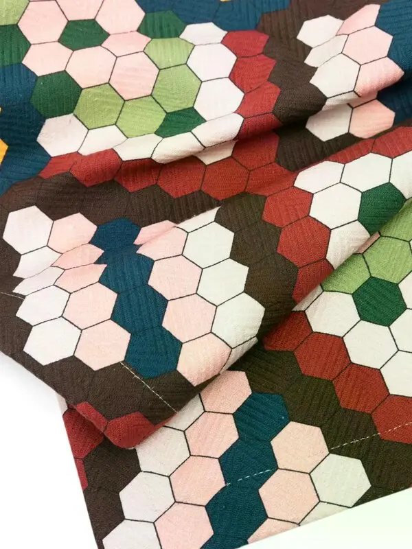 La DoubleJ Honeycomb-print Cotton Table Runner