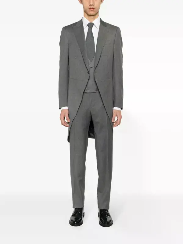Canali Single-breasted Wool Suit - Grey