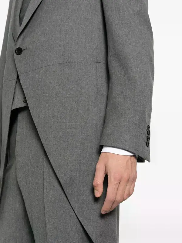 Canali Single-breasted Wool Suit - Grey