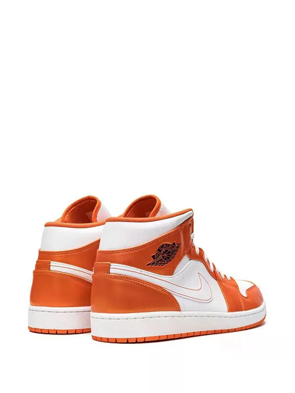 JORDAN 1 Mid Se Electro Orange Sneakers - White