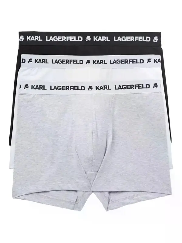 Karl Lagerfeld Logo-waistband Boxers - Grey
