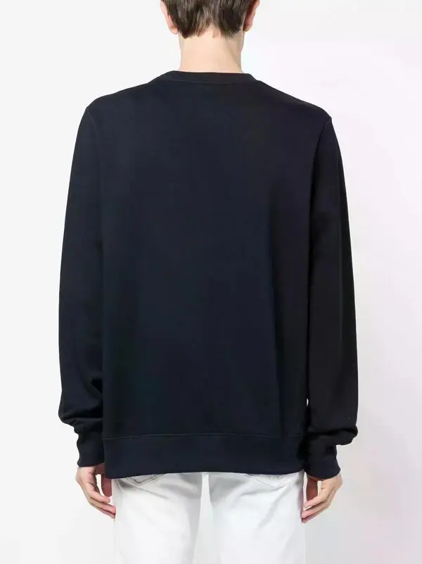 Paul Smith Zebra-patch Organic Cotton Sweatshirt - Blue