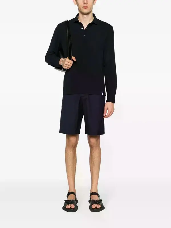 DRUMOHR Spread-collar Cotton Polo Shirt - Blue