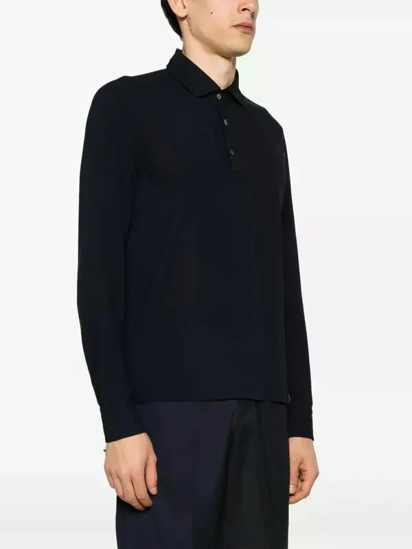 DRUMOHR Spread-collar Cotton Polo Shirt - Blue