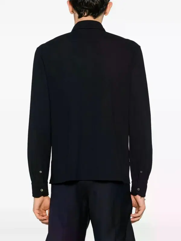 DRUMOHR Spread-collar Cotton Polo Shirt - Blue