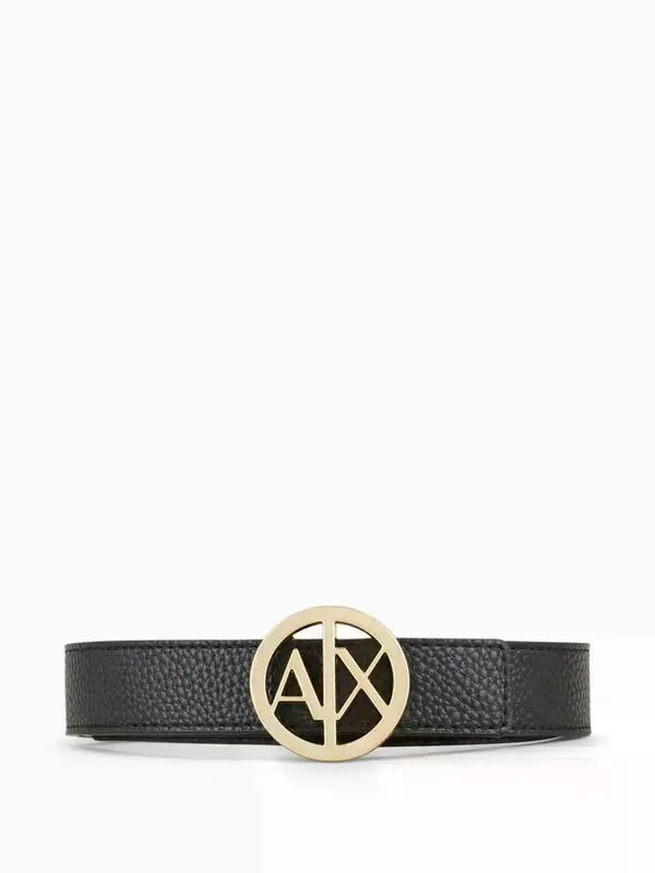 Armani Exchange Logo-plaque Belt - Black