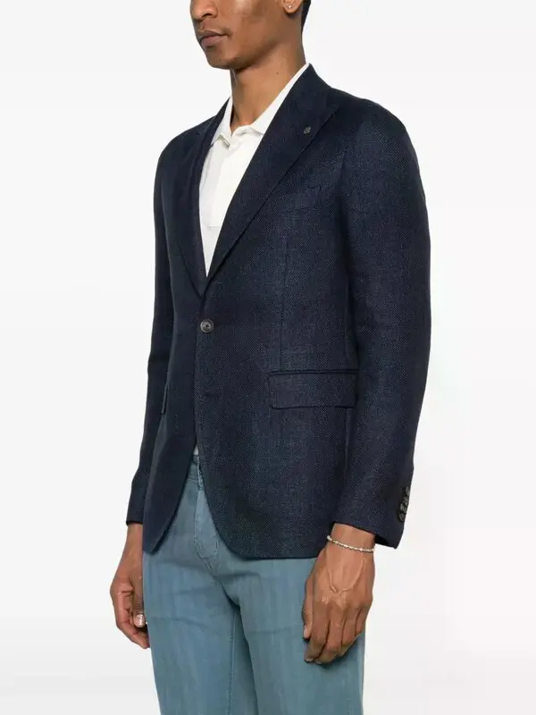Tagliatore Single-breasted Blazer - Blue