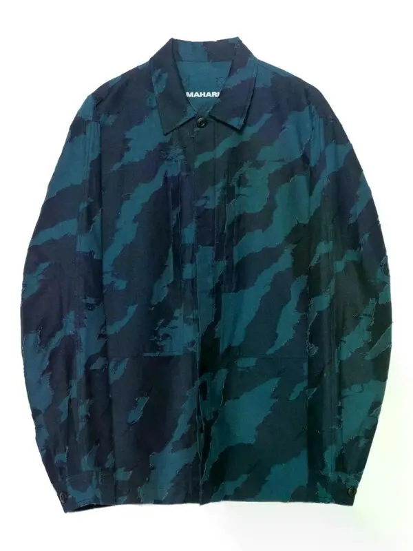 MAHARISHI Bonsai Camouflage-print Button-up Shirt - Blue