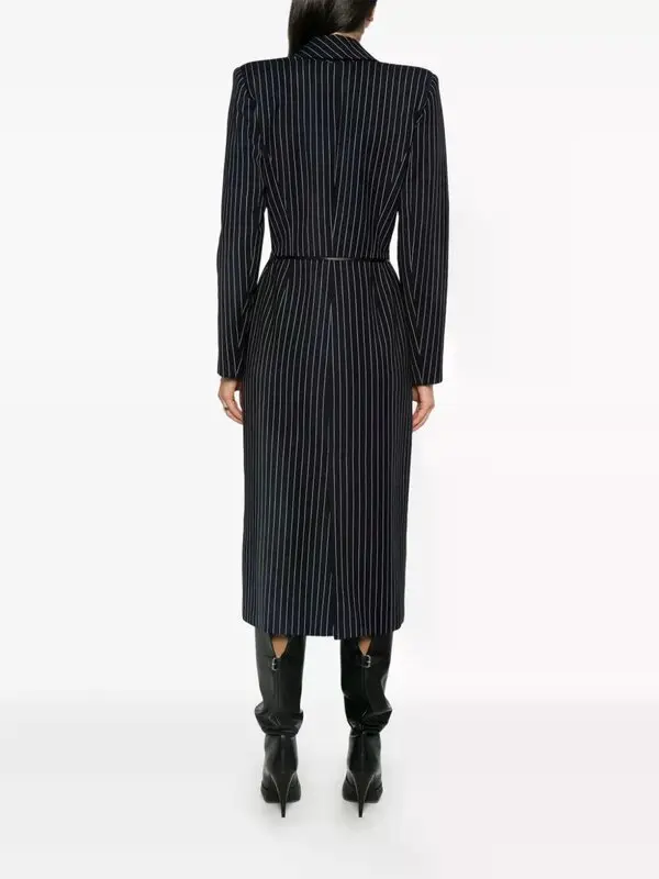 MITILIANE COUTURE Pinstriped Double-breasted Coat
