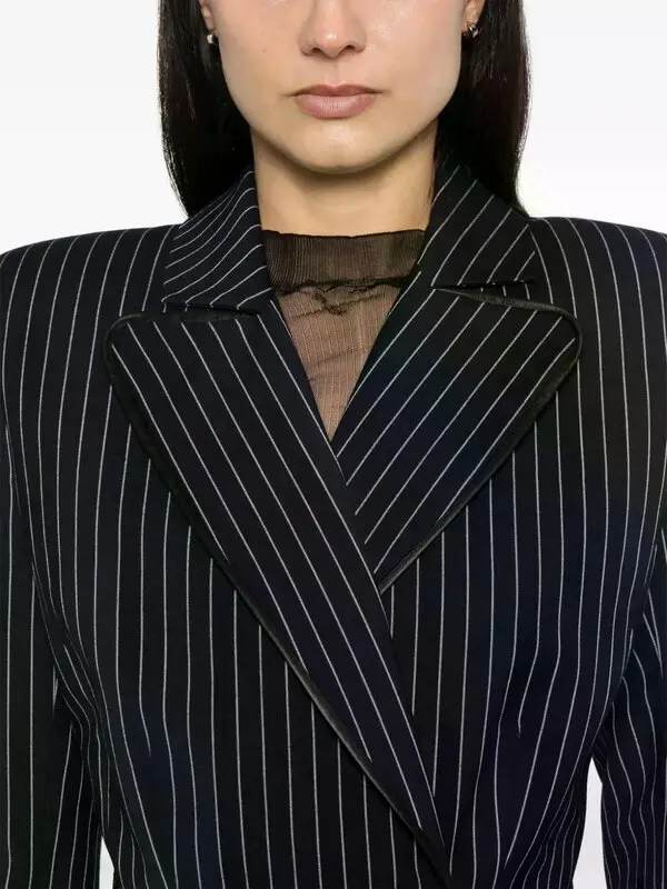 MITILIANE COUTURE Pinstriped Double-breasted Coat