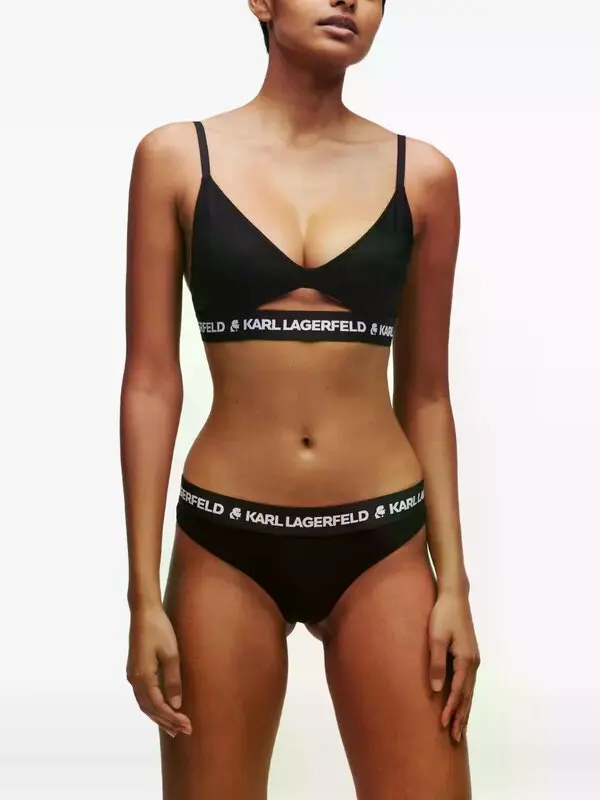 Karl Lagerfeld Logo-underband Peephole Bra