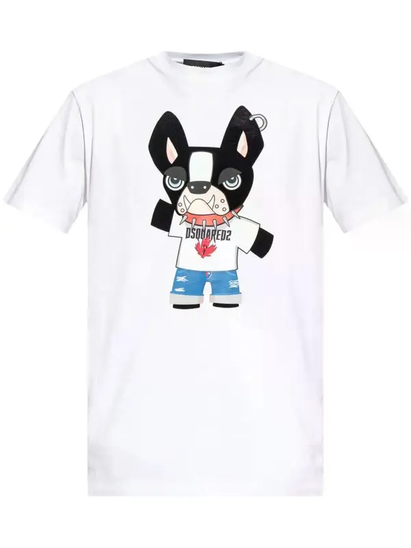 Dsquared2 Graphic-print Cotton T-shirt - White