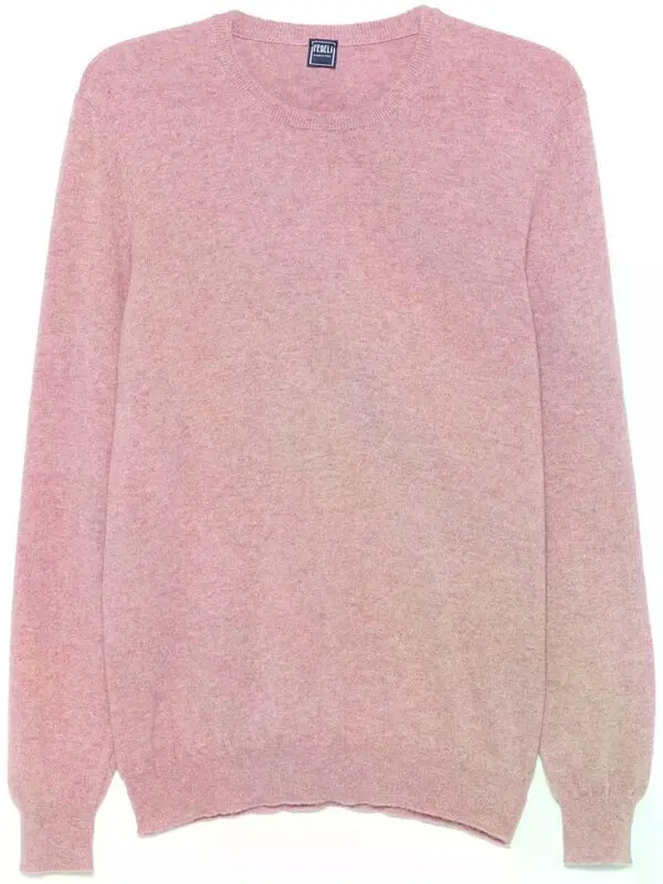 Fedeli Mélange-effect Cashmere Sweater - Pink