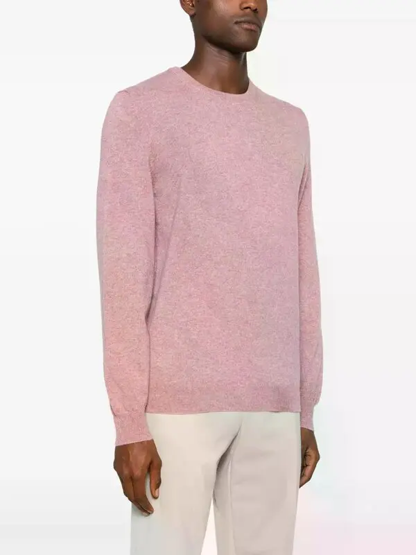 Fedeli Mélange-effect Cashmere Sweater - Pink