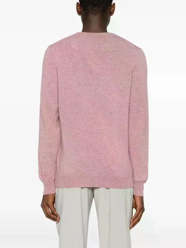 Fedeli Mélange-effect Cashmere Sweater - Pink