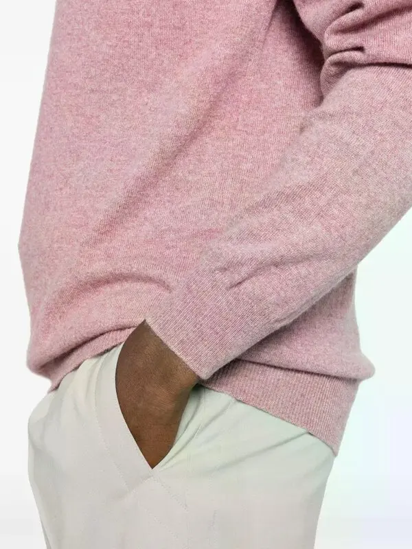 Fedeli Mélange-effect Cashmere Sweater - Pink