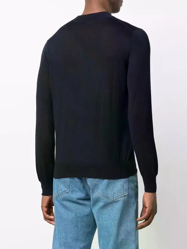 BARBA NAPOLI Crew-neck Knit Jumper - Blue