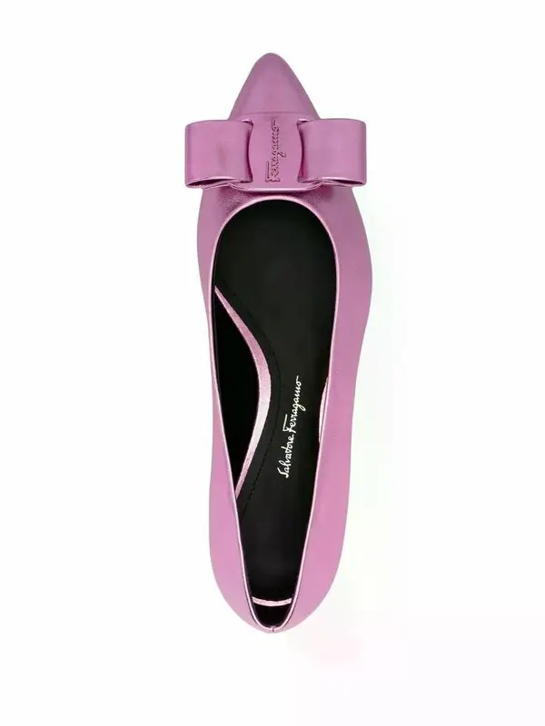 FERRAGAMO Viva Bow Ballerina Flats - Pink