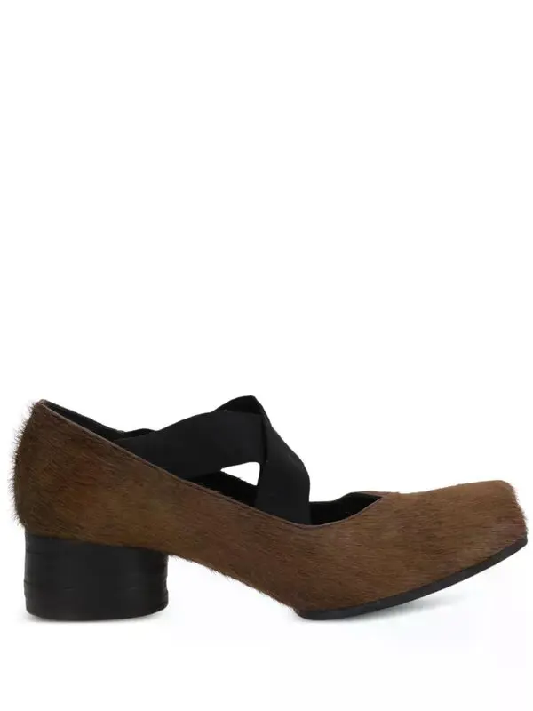 UMA WANG Calf Hair Ballerina Pumps - Brown