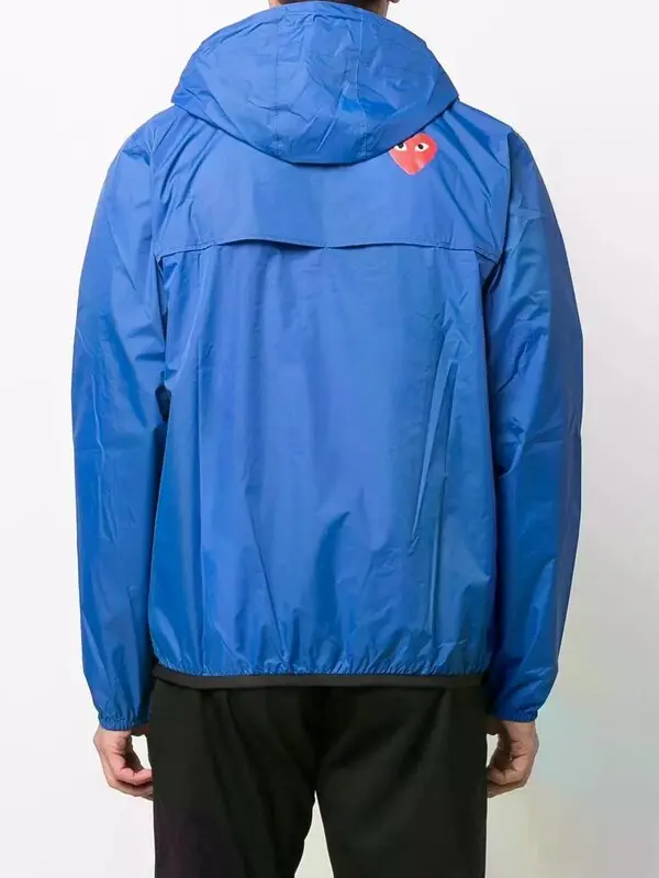 Play Comme Des Garcon X K-way Pullover Hooded Jacket - Blue