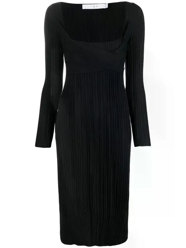 IRO PARIS Ribbed-knit Midi Dress